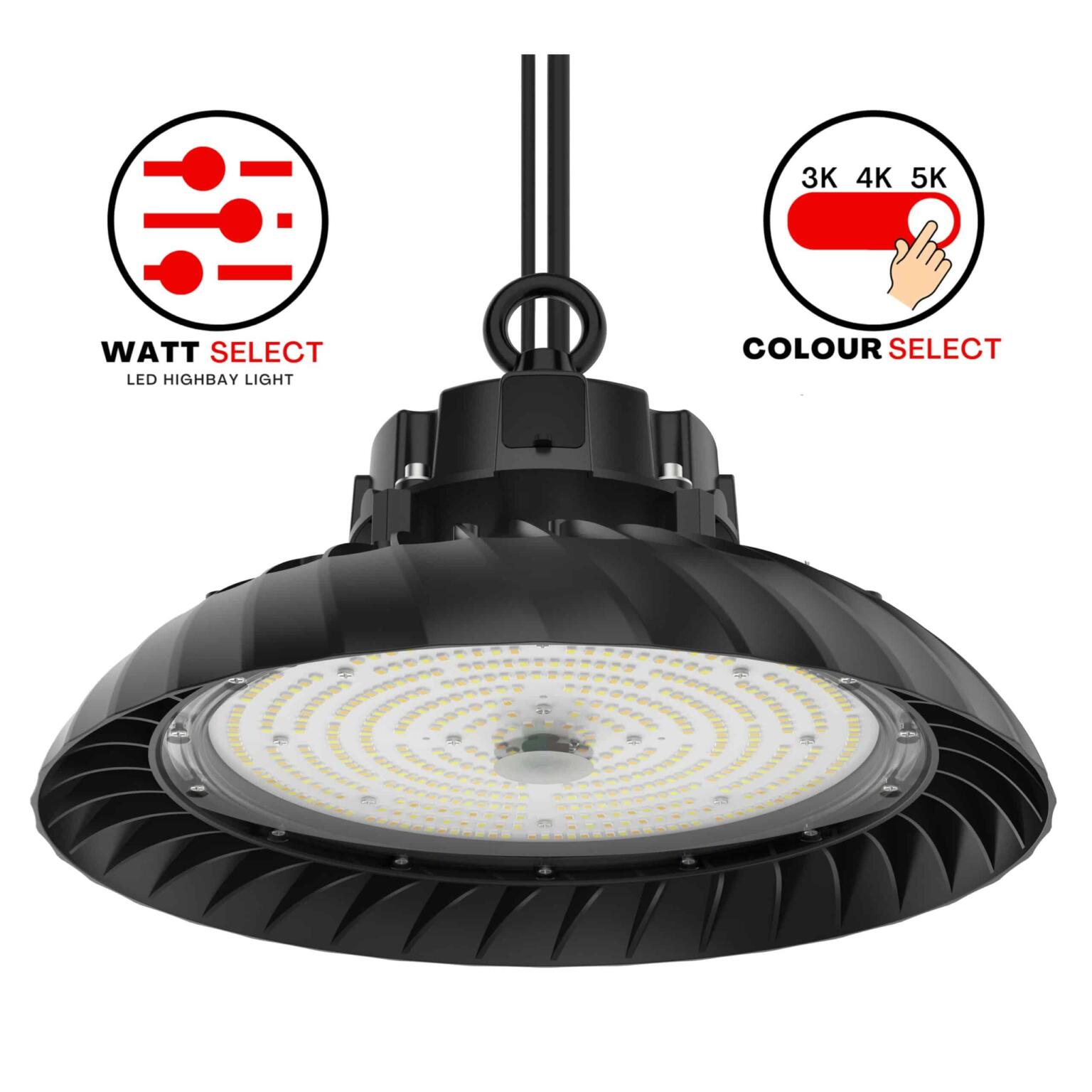 100w - 200w Watt & Colour Select UFO High Bay | S-tech LED Lighting ...